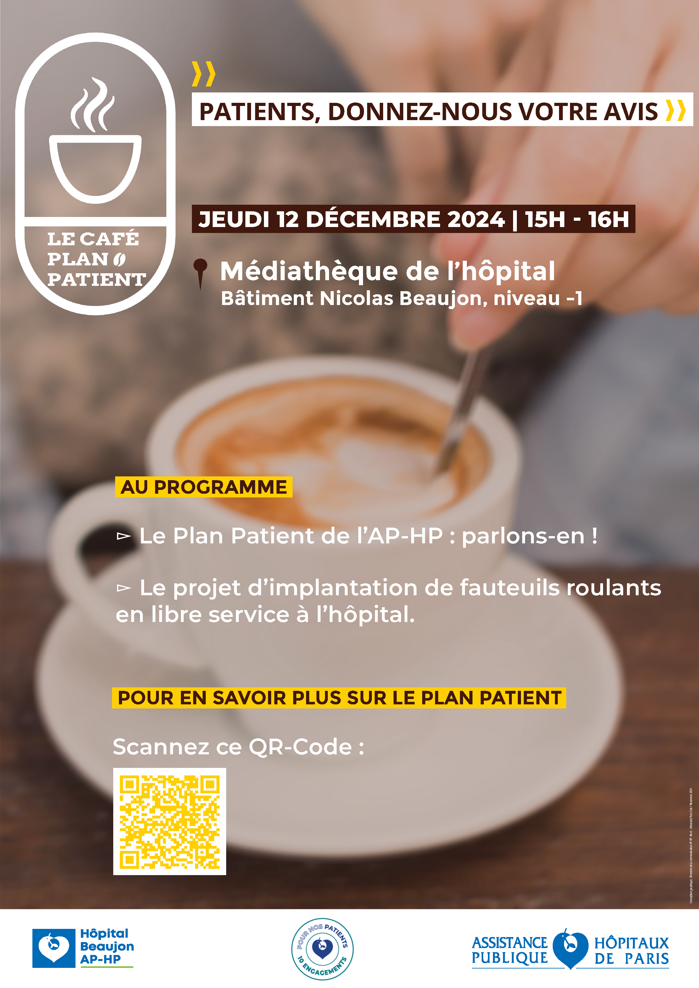Rejoignez le 1er Café Patients de l’hôpital Beaujon ! | Hôpital Beaujon