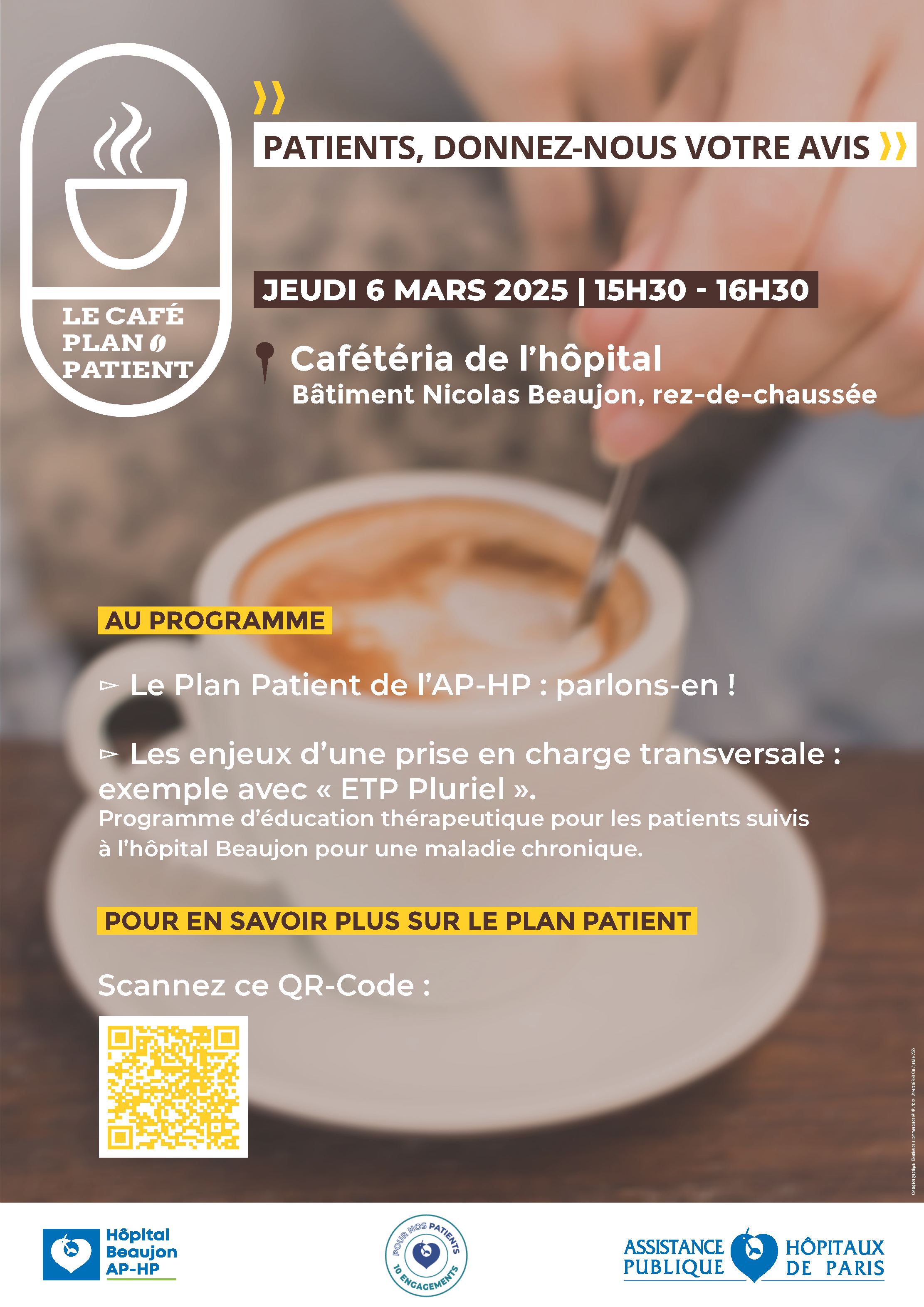 Participez au Café Patients de l’hôpital Beaujon du jeudi 6 mars 2025 ...